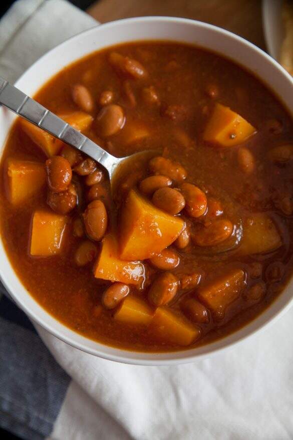 Stewed Puerto Rican Beans and Domplines (Fry Bread) | Call Me Betty